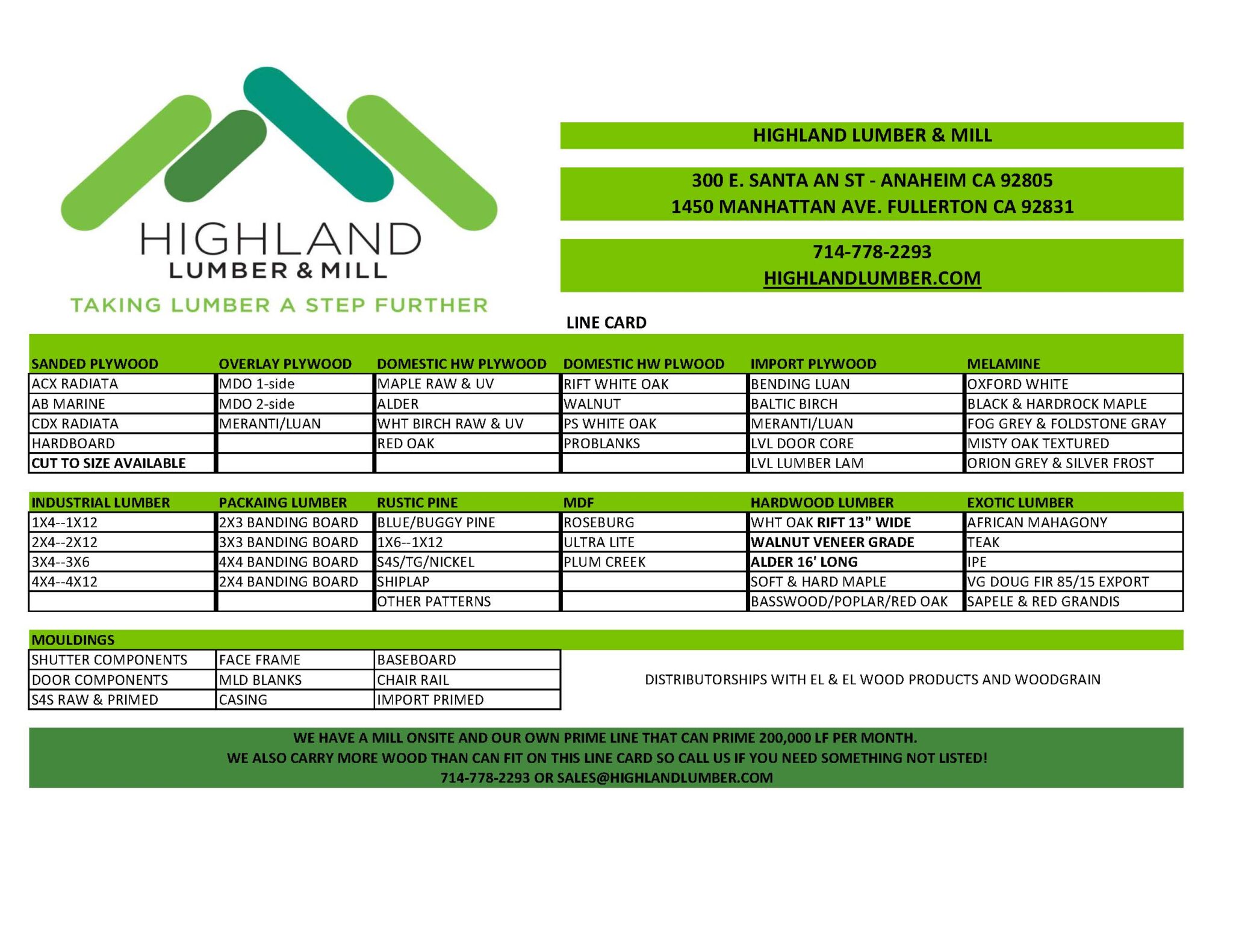 Hardwood Lumber - Highland Lumber & Mill